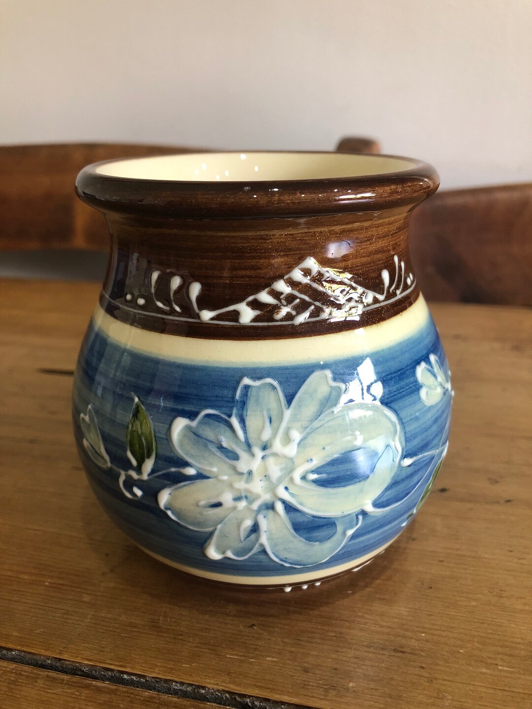 French Slipware Studio Pottery Vase - Etsy