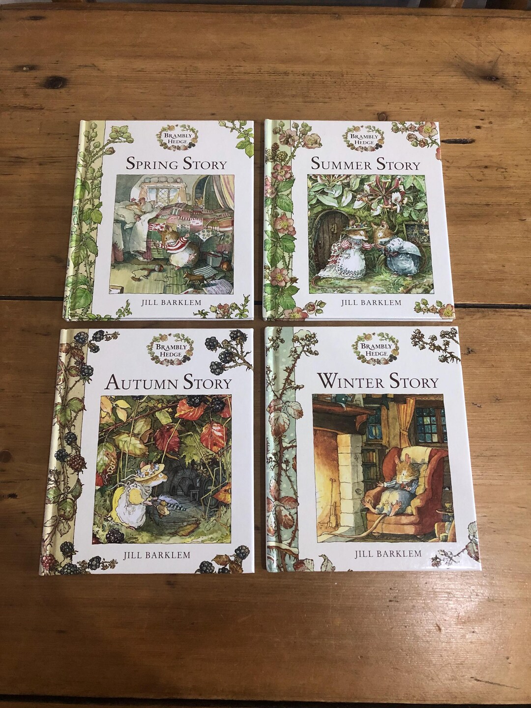 Set of Four Brambly Hedge Story Books, Spring, Summer, Autumn and ...