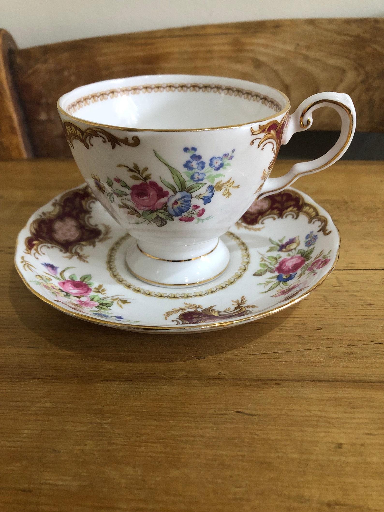 Tuscan Windsor Pattern Cup and Saucer - Etsy