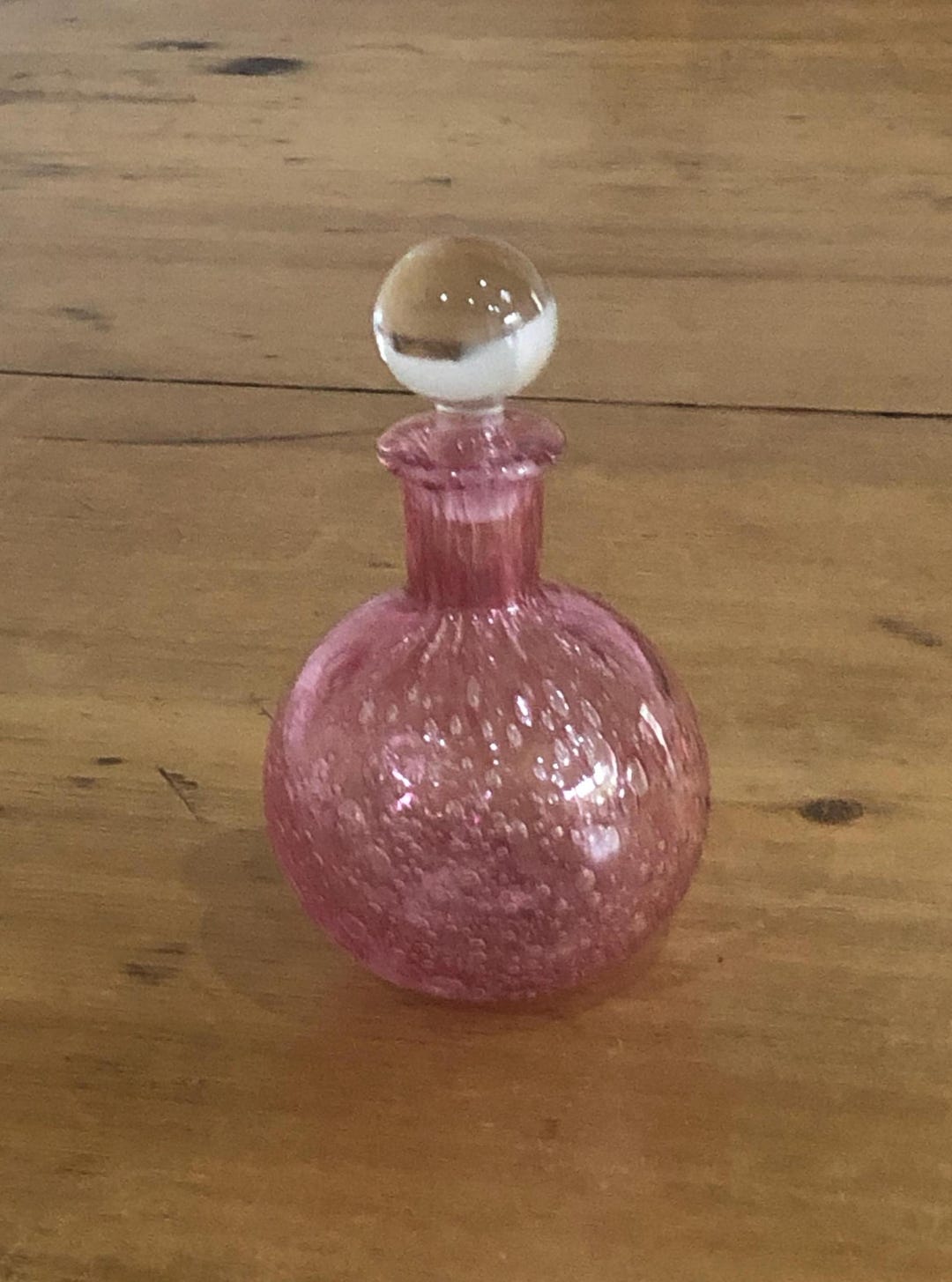 Julio Santos Pink Bubble Glass Perfume Bottle - Etsy