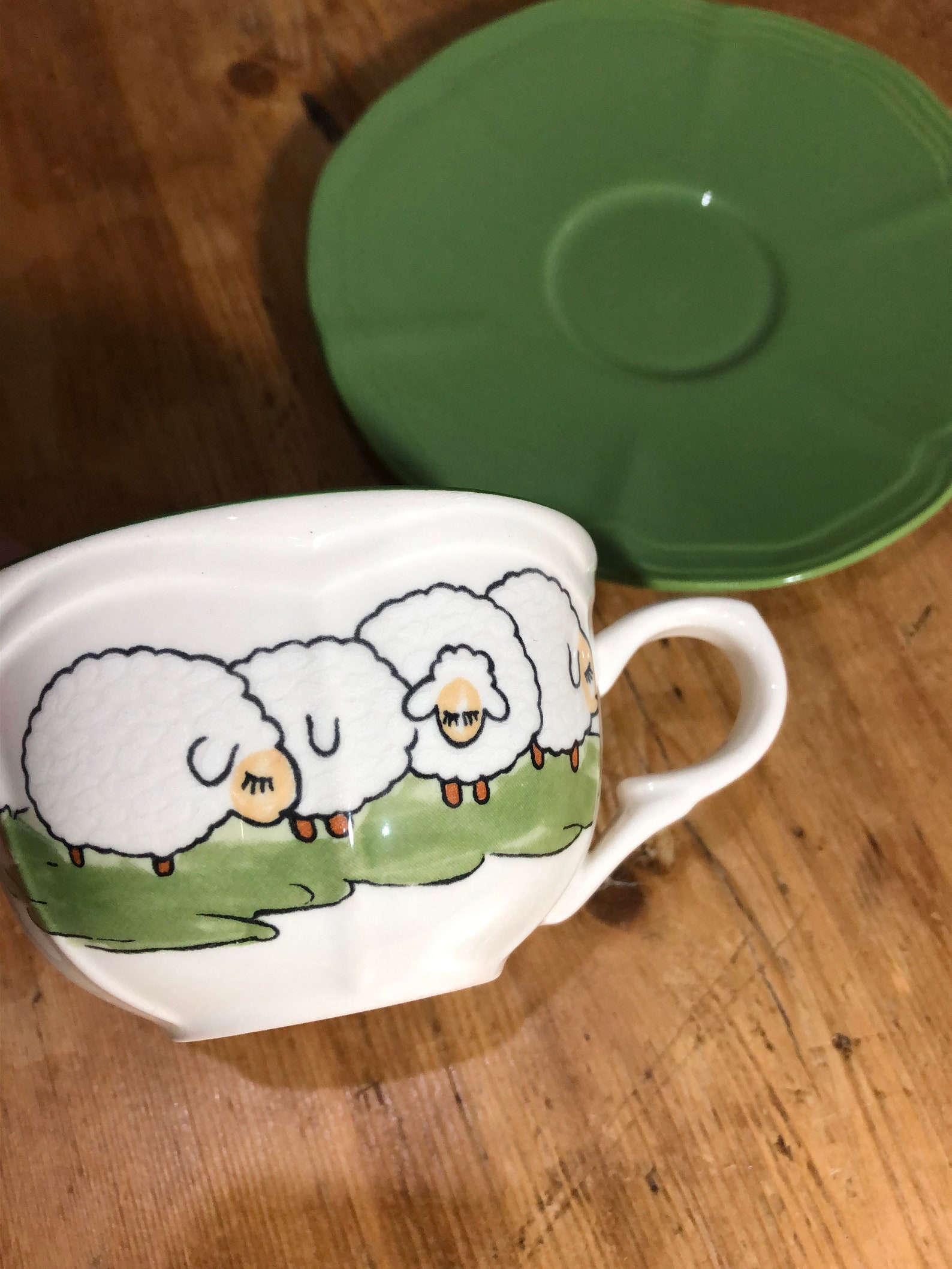Zeller Keramik Sheep Cup and Saucer | Etsy