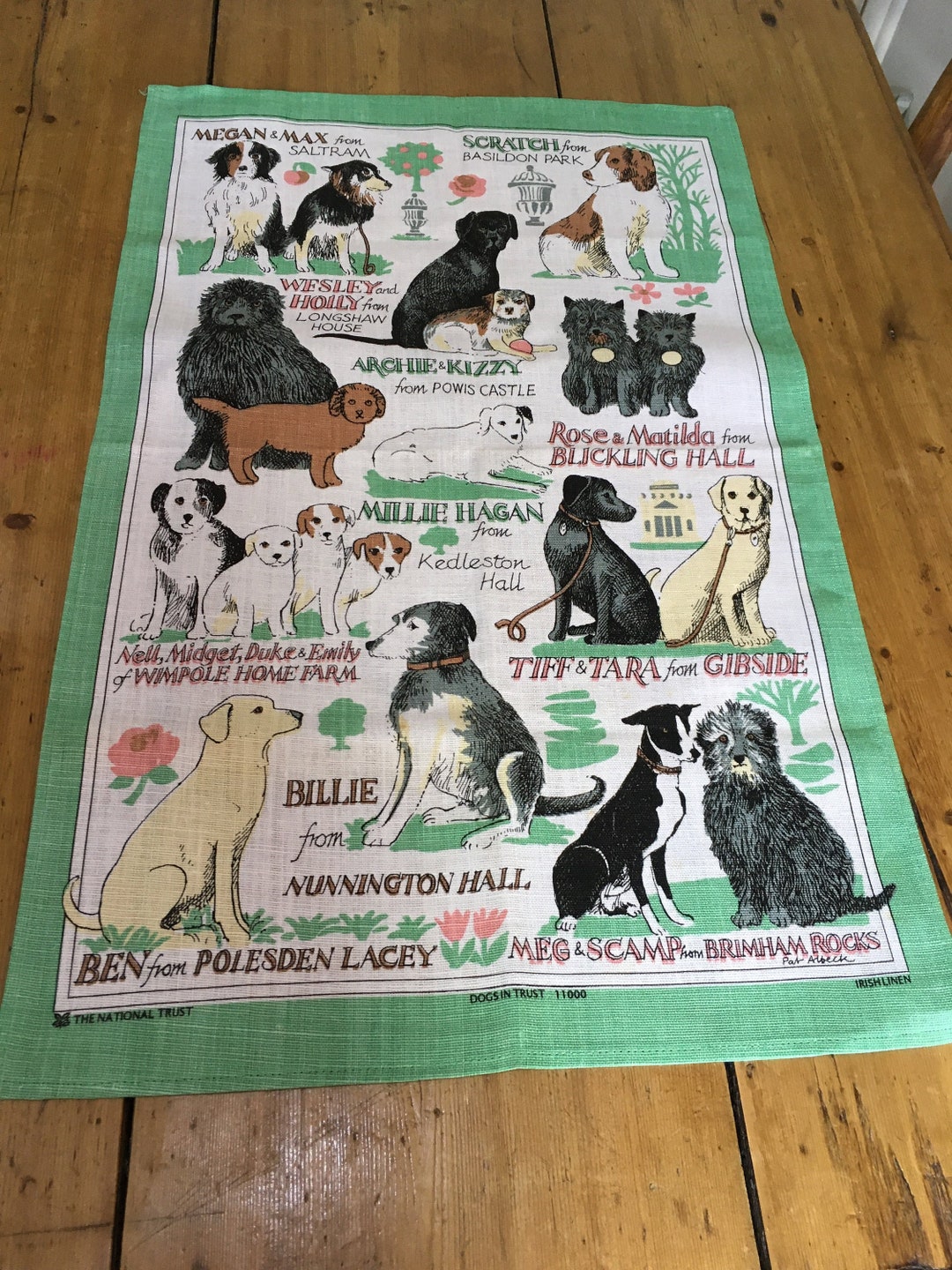 Pat Albeck National Trust "dogs in Trust" Tea Towel - Etsy