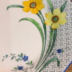 Plant Tuscan, Daffodil Art Deco Plate - Etsy