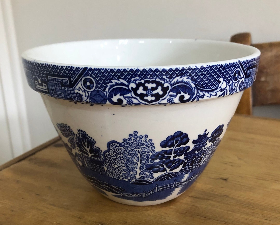 Willow Pattern Blue and White Pudding Basin / Bowl - Etsy