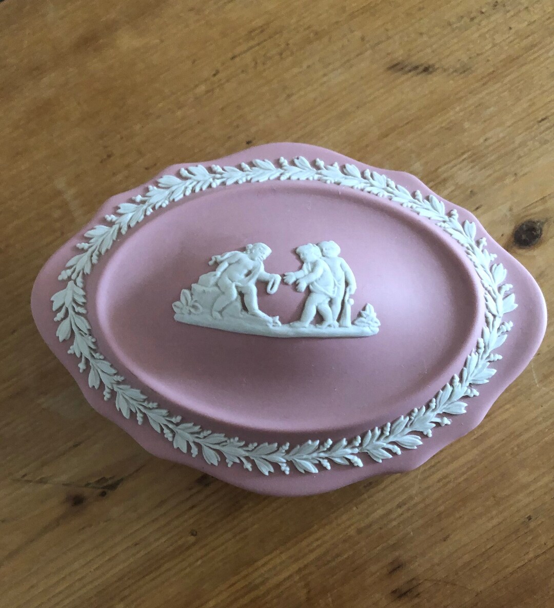 Wedgwood Pink Jasperware Lidded Trinket Box - Etsy