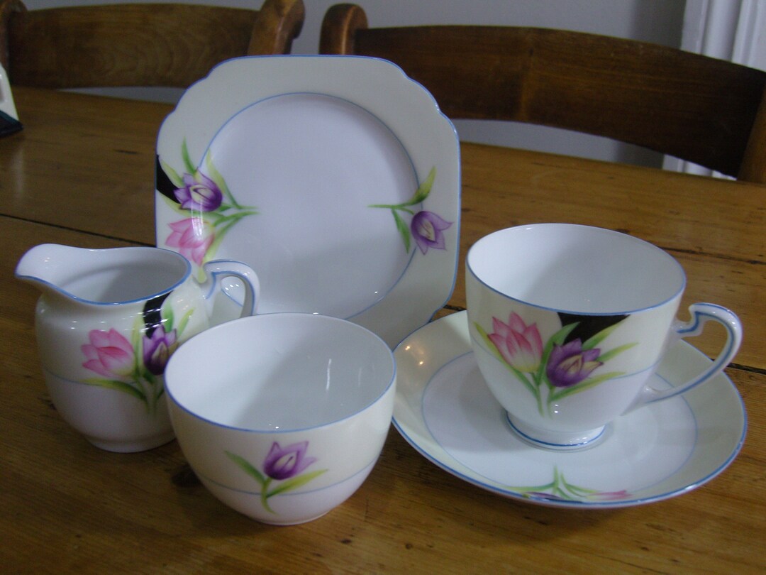 Noritake Cup, Saucer and Plate Trio With Sugar Bowl and Milk Jug - Etsy