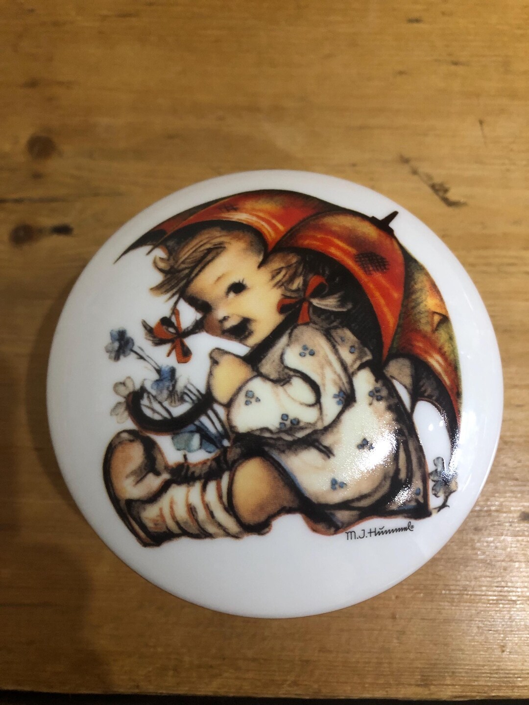 Reutter Hummel, Umbrella Girl, Porcelain Trinket Box - Etsy