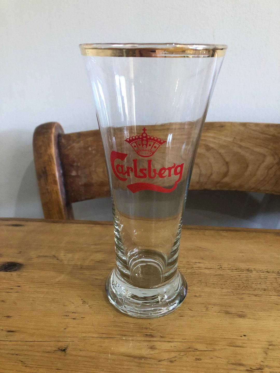 Carlsberg Red Crown Logo Pilsner Glass - Etsy