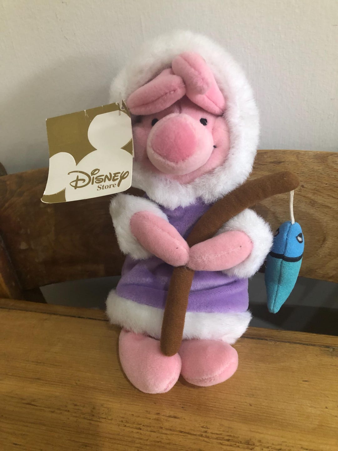 Disney's Winnie the Pooh Eskimo Piglet Plush Mini Bean Bag Cuddly Toy ...