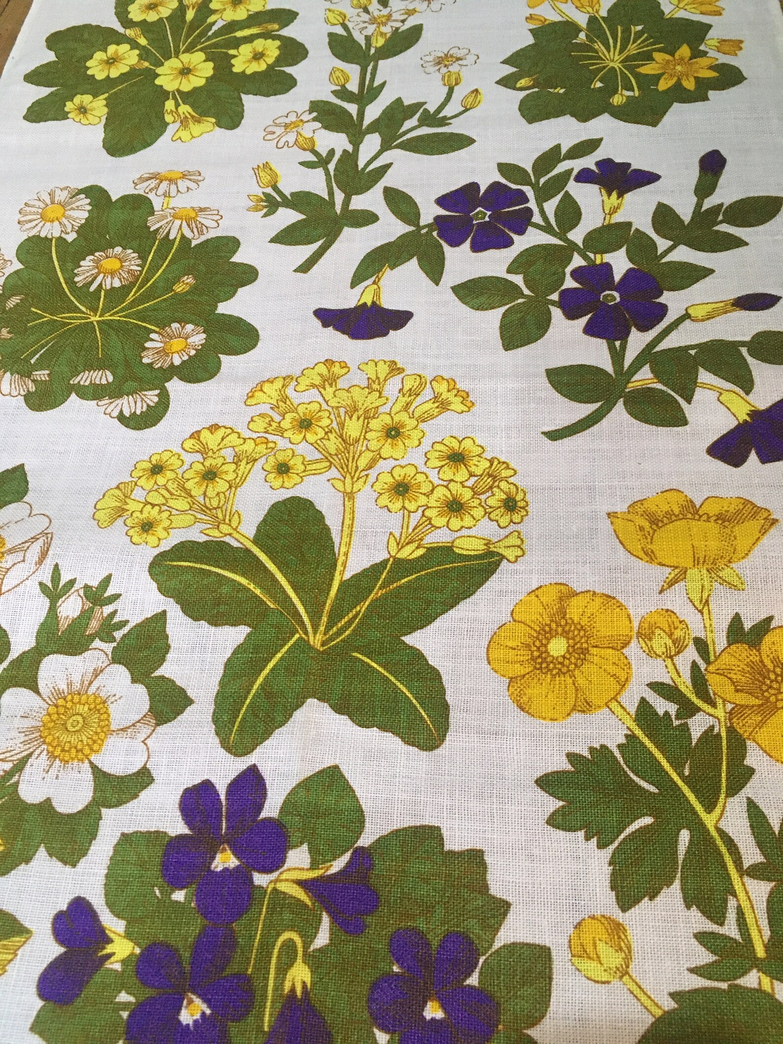 Pat Albeck National Trust Wild Flowers Tea Towel - Etsy