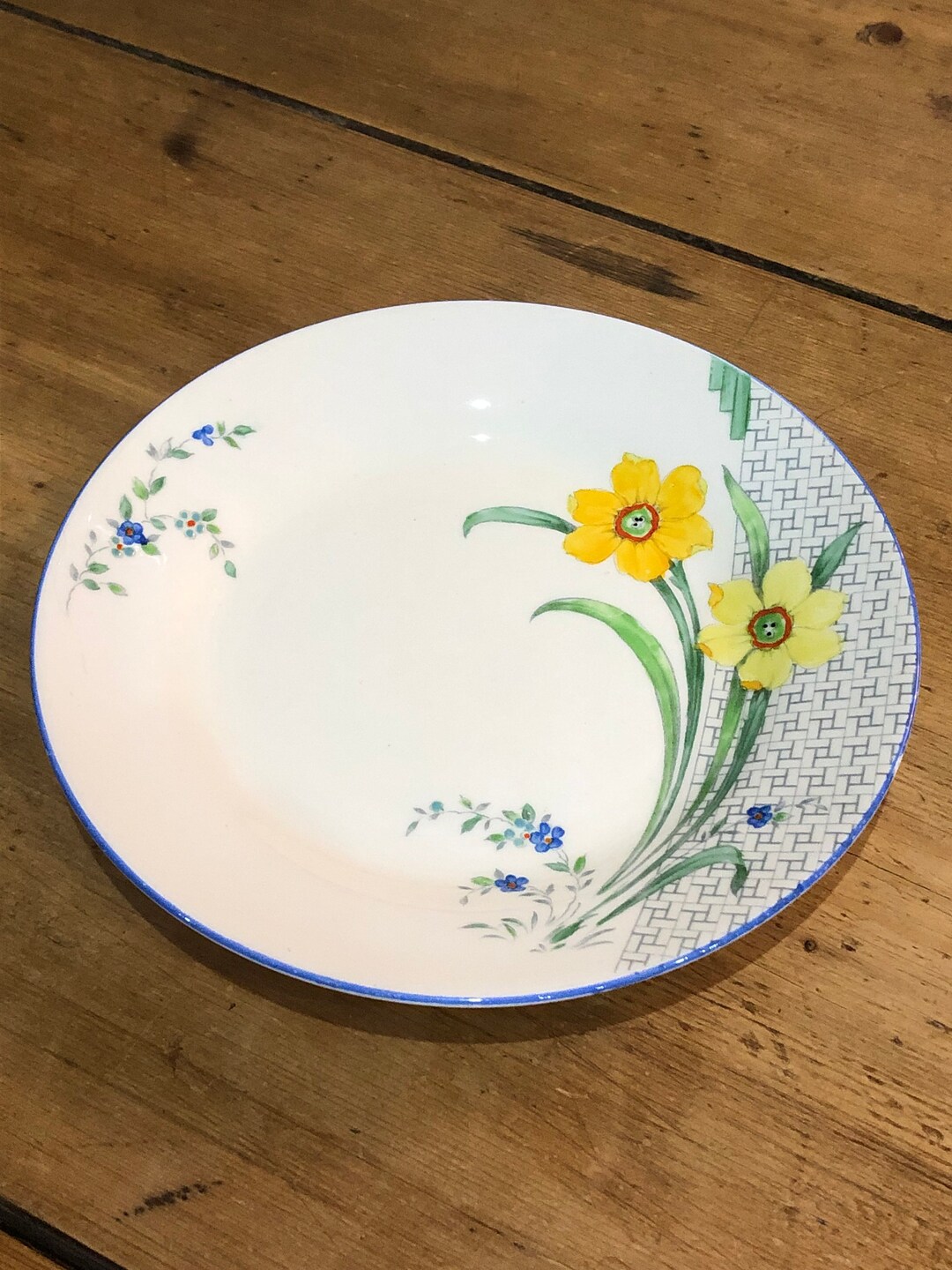 Plant Tuscan, Daffodil Art Deco Plate - Etsy
