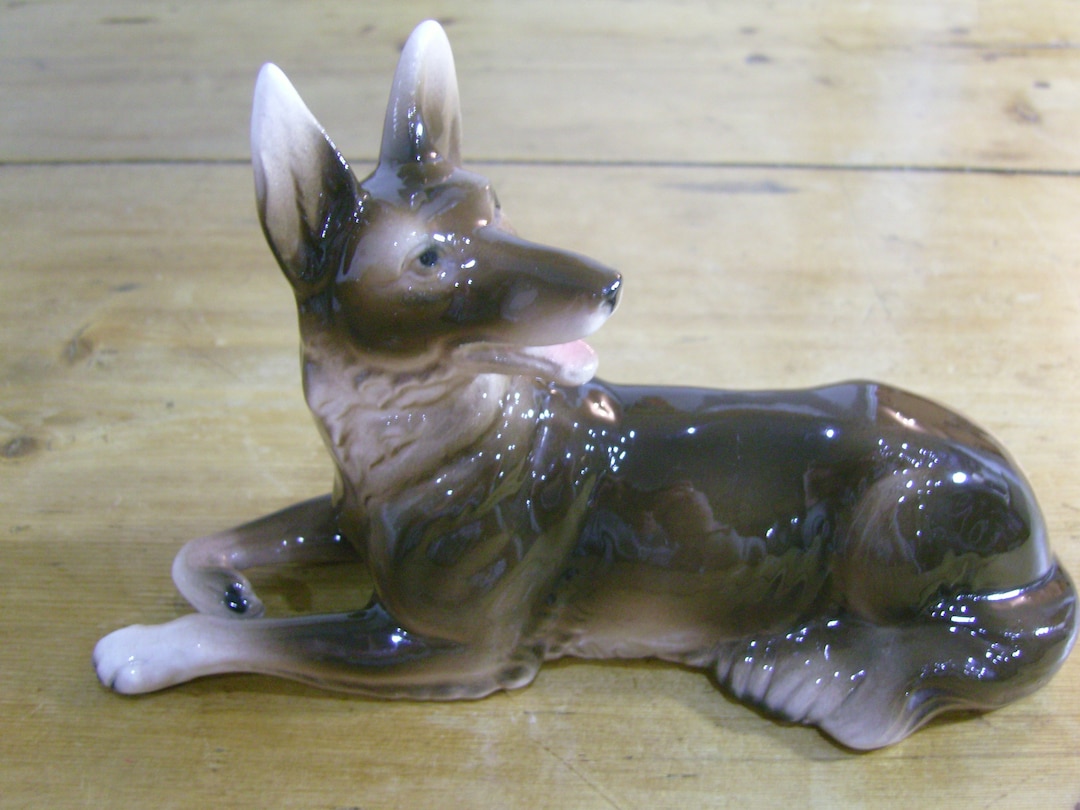 Sitzendorf German Shepherd Figurine - Etsy