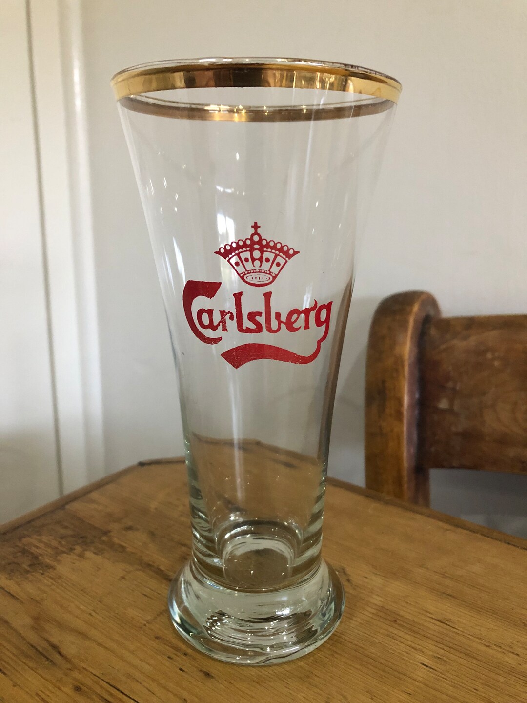 Carlsberg Red Crown Logo Pilsner Glass - Etsy