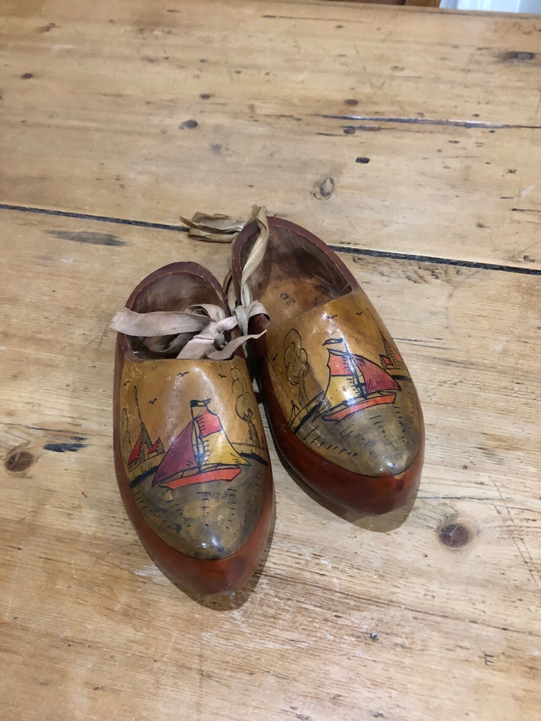 Pair of Belgian Souvenir Wooden Clogs - Etsy