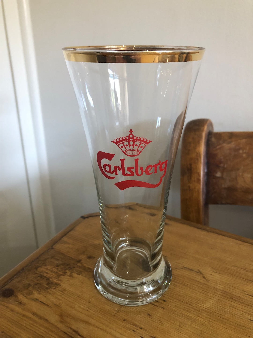 Carlsberg Red Crown Logo Pilsner Glass - Etsy