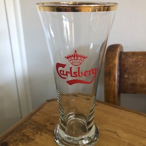 Carlsberg Red Crown Logo Pilsner Glass - Etsy