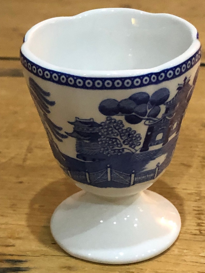 Spode Willow Pattern Blue and White Egg Cup - Etsy