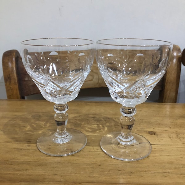 Royal Brierley Crystal Wine Glasses - Etsy