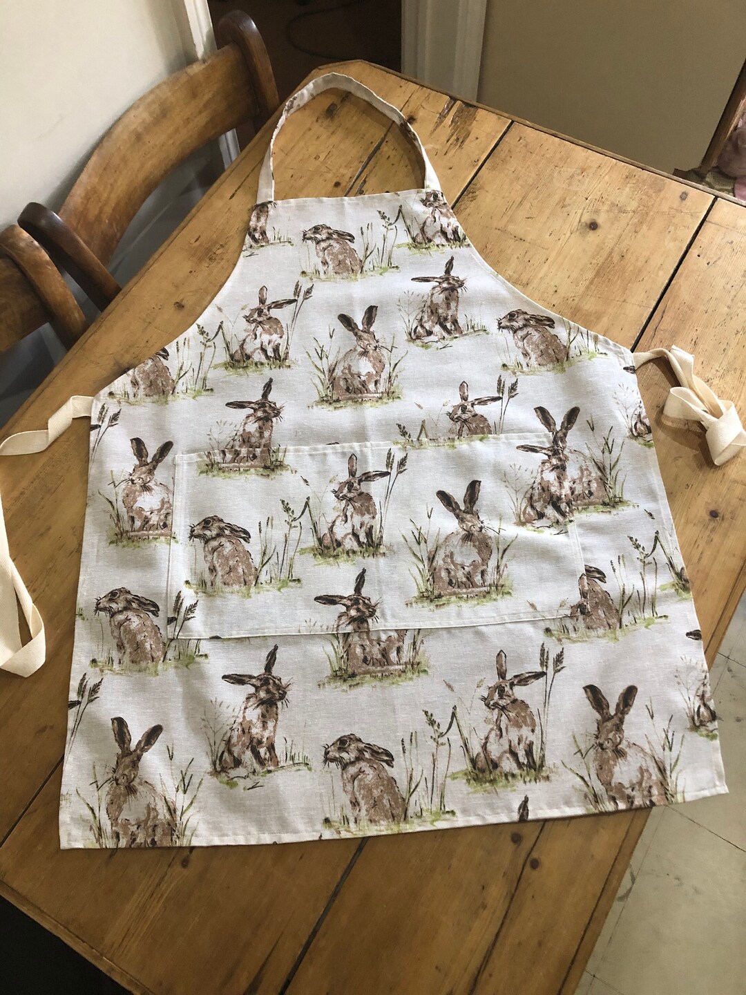 Hare Fabric Adult's Apron With Pocket - Etsy
