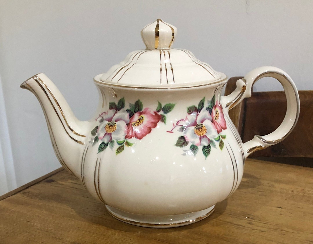 Sadler Floral Wild Roses Teapot - Etsy