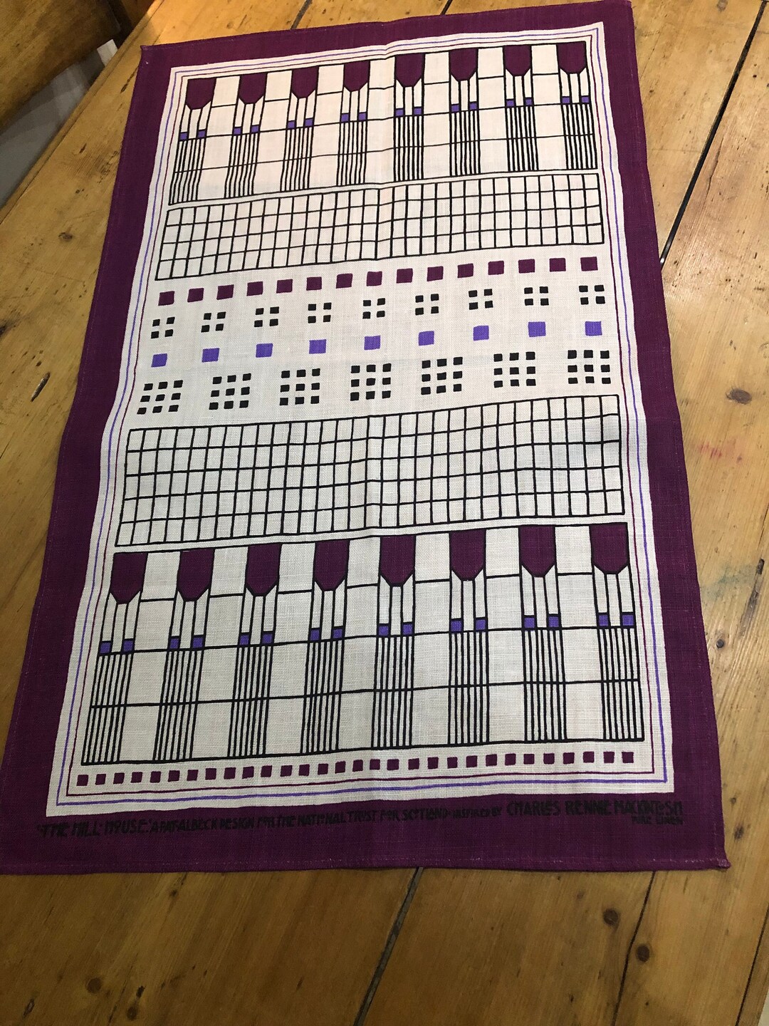 The Hill House Tea Towel, Pat Albeck Design for the National Trust for ...