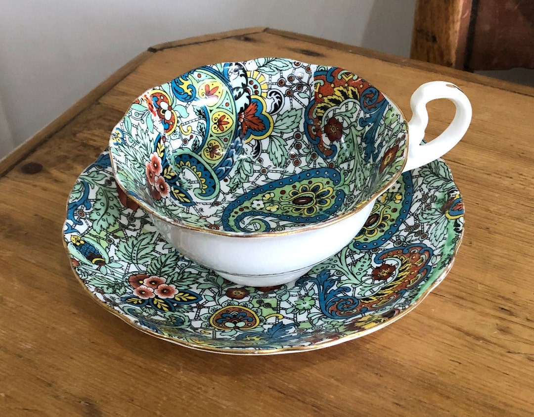 Radfords Bone China Paisley Chintz Tea Cup and Saucer - Etsy
