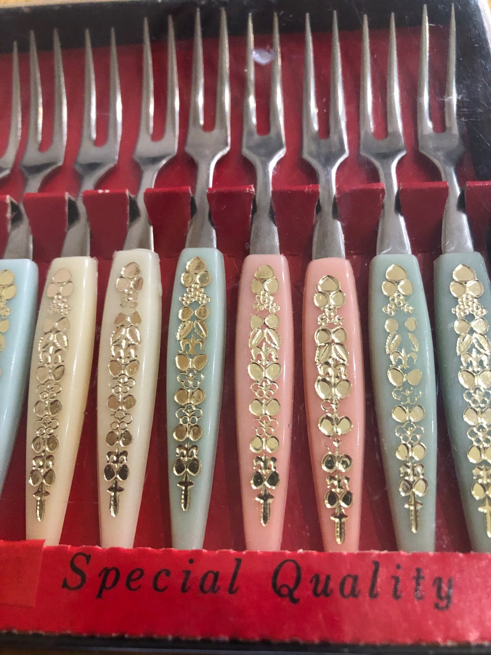 Vintage Set of a Dozen Cocktail Forks - Etsy