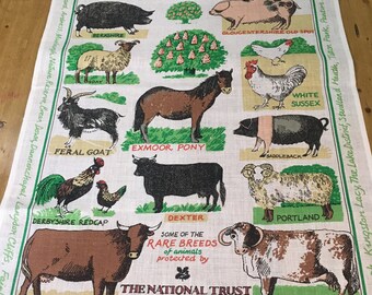 Pat Albeck National Trust Sampler Tea Towel / Glass Cloth | Etsy