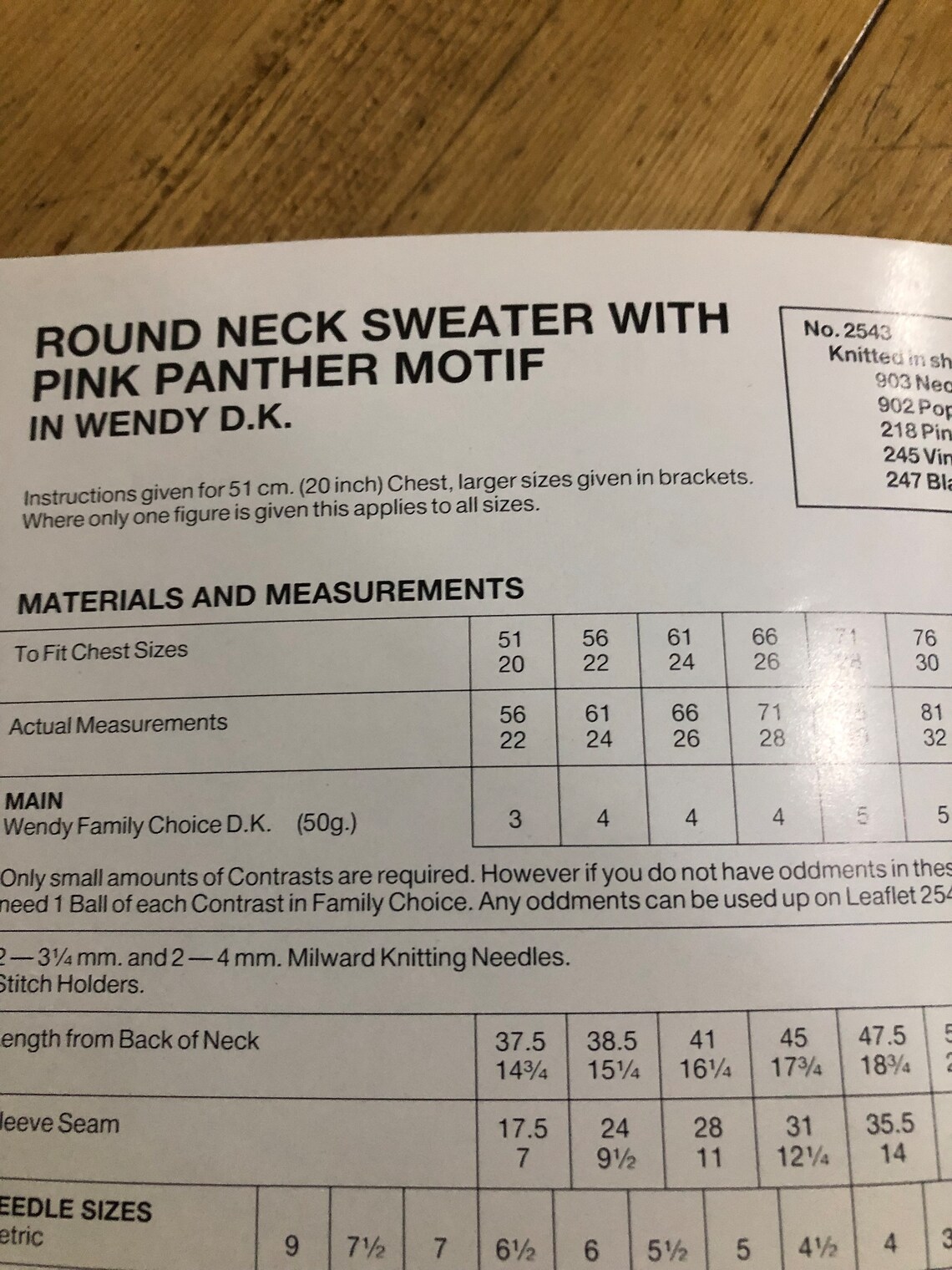 Wendy Pink Panther Sweater Double Knitting Pattern - Etsy
