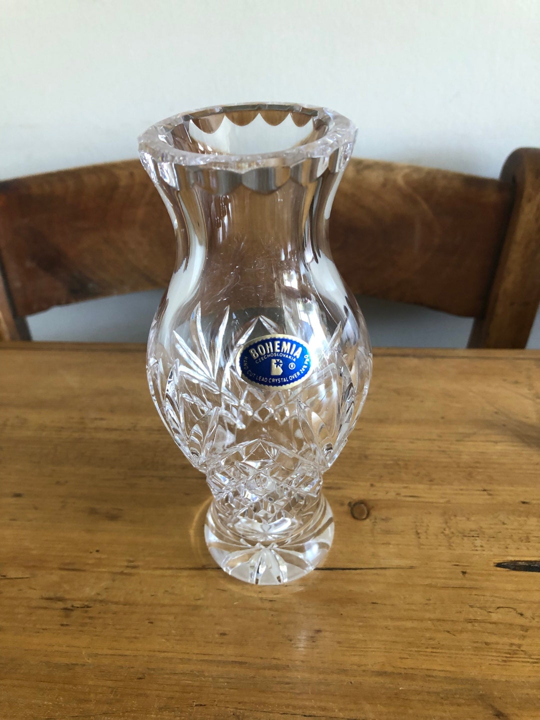 Bohemia Hand Cut Lead Crystal Vase - Etsy