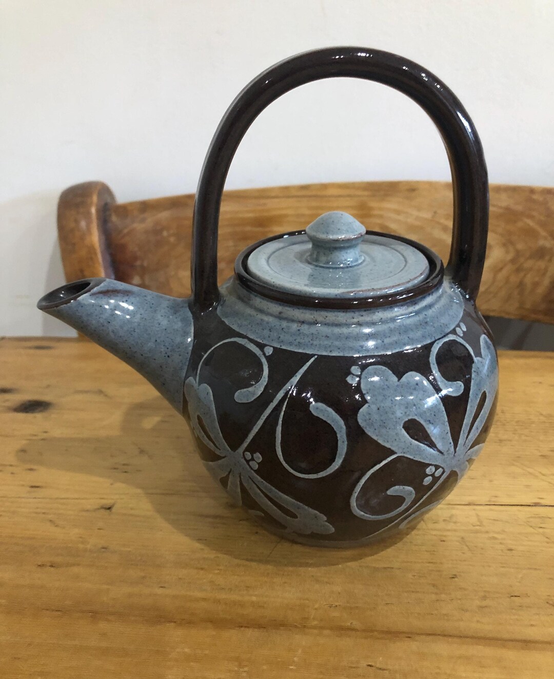 Nicholas Hillyard, Axminster Studio Pottery, Floral Slipware Teapot - Etsy