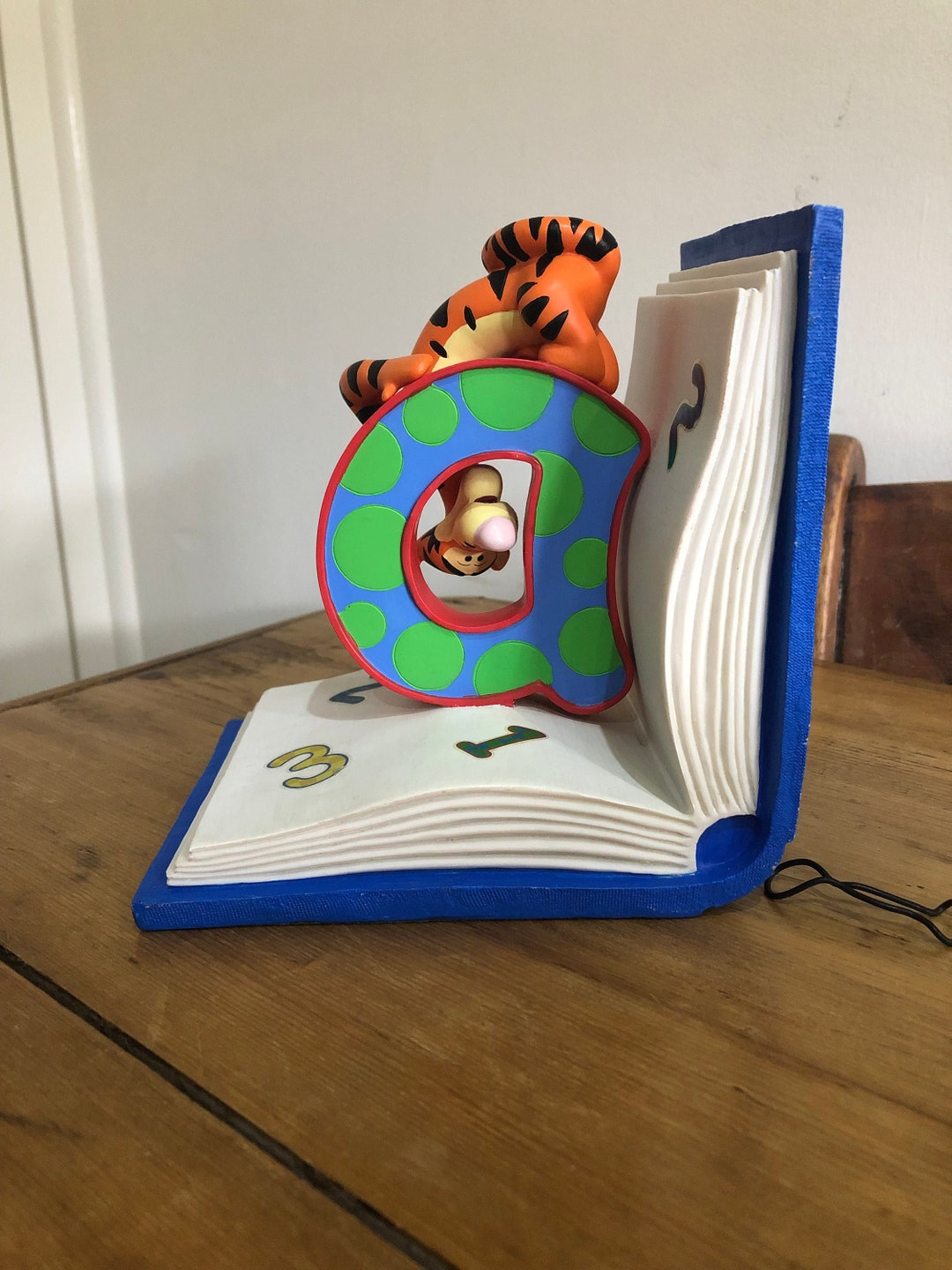 Winnie the Pooh Tigger ABC 123 Book Bookend - Etsy