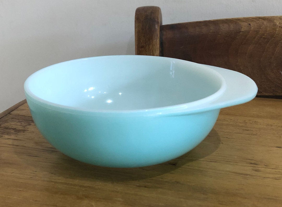 Pyrex Turquoise Jockey Cap One Handled Bowl - Etsy