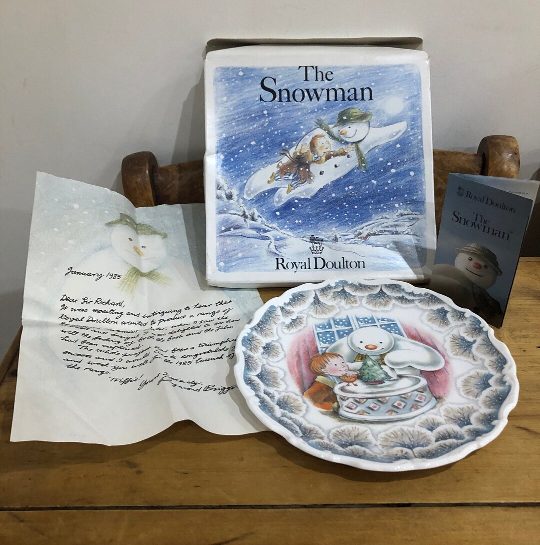 Royal Doulton the Snowman Christmas Cake Plate, Boxed - Etsy