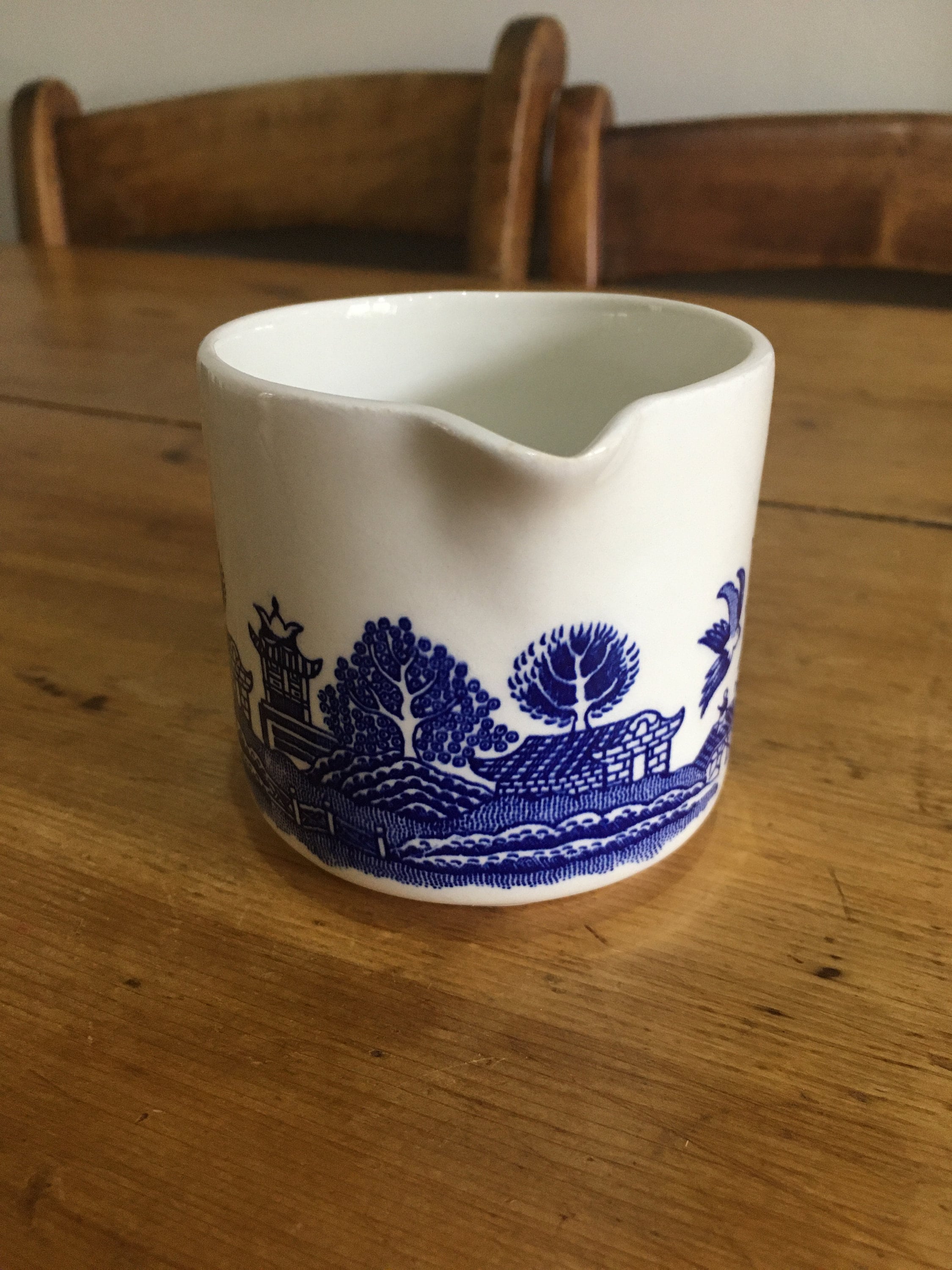 Willow Pattern Blue and White Milk Jug / Creamer | Etsy
