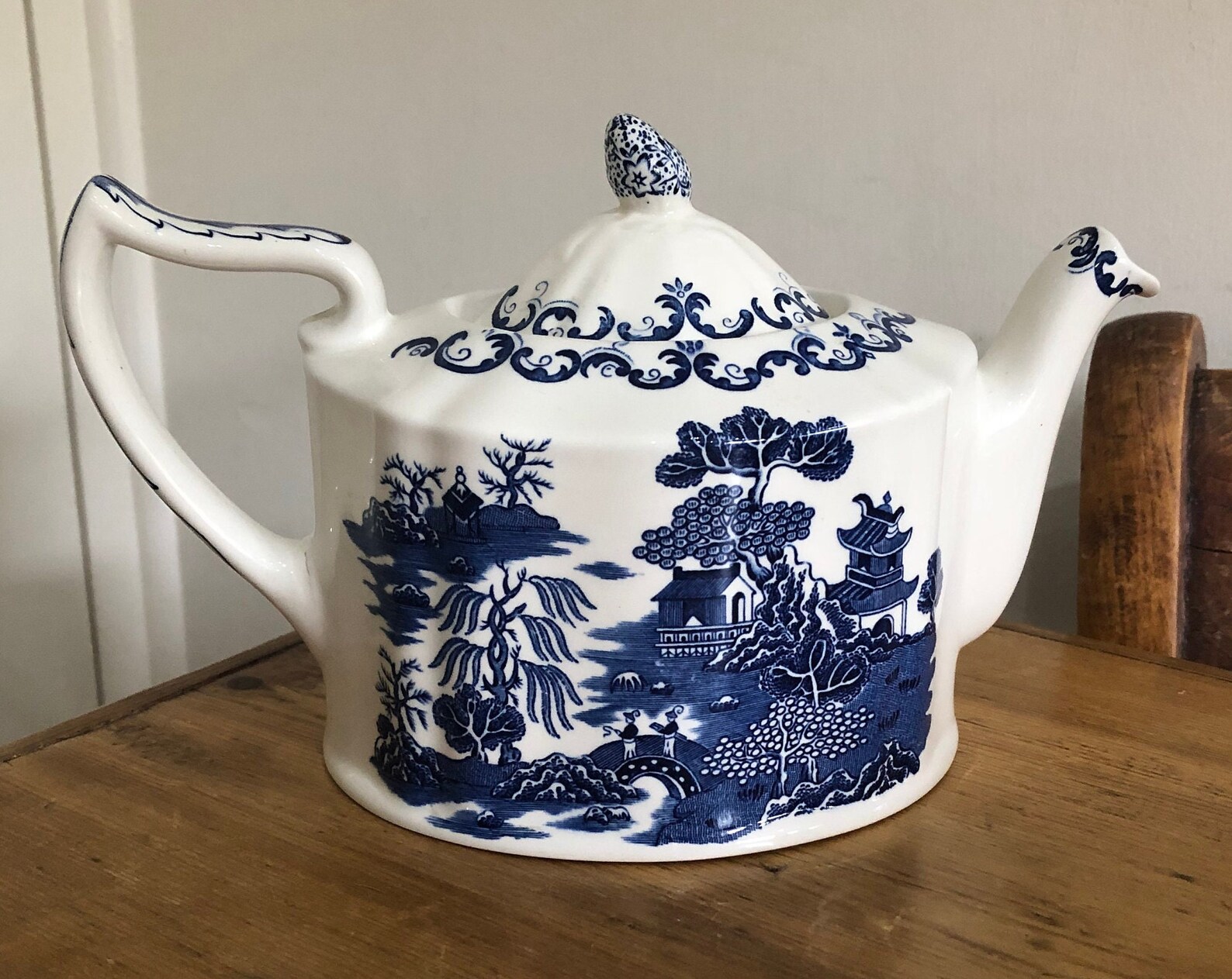 Mason's Ringtons Blue and White Willow Pattern Teapot - Etsy