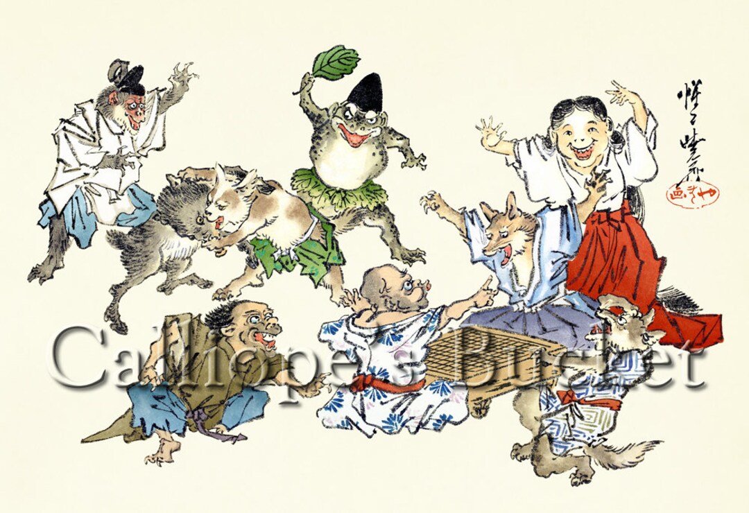 Competition Sumo 相撲 Wrestling and Playing Go 圍碁 Ink on - Etsy