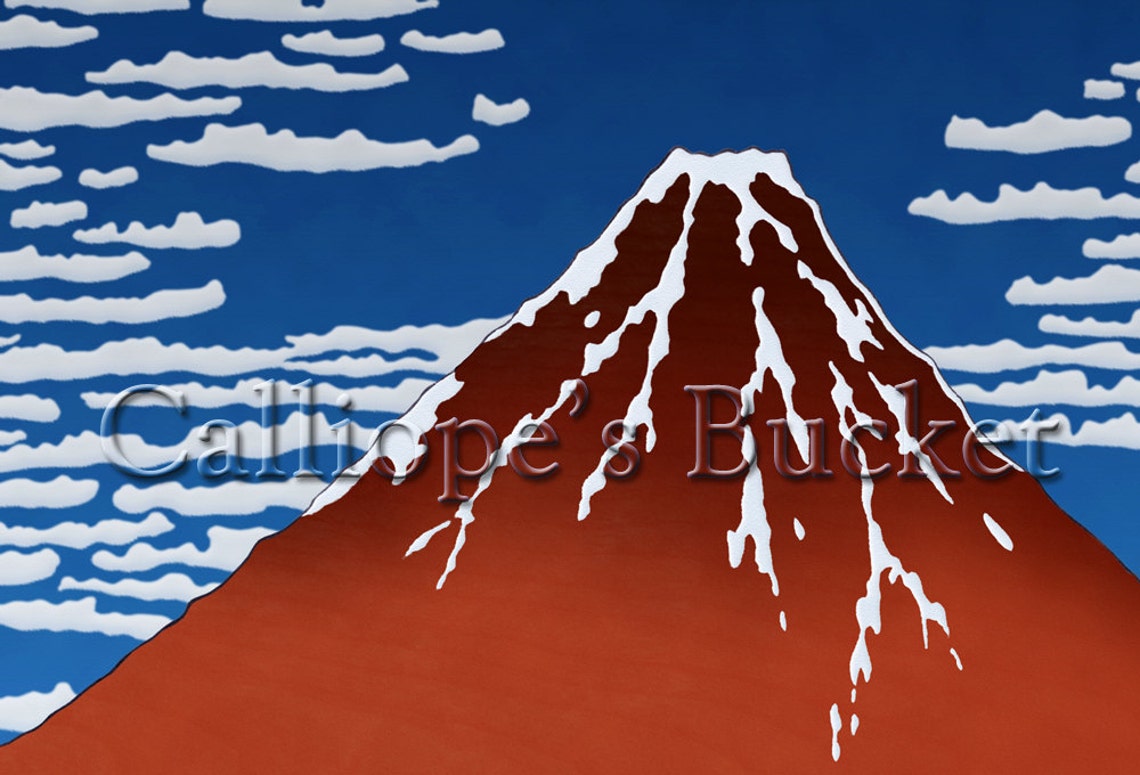 Red Fuji From the Series Thirty-six Views of Mount Fuji 冨嶽三十六景 凱風快晴 ...