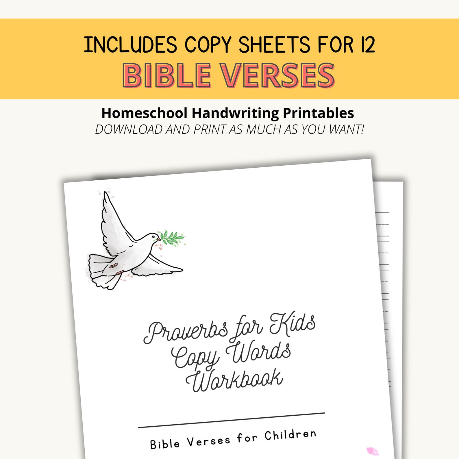 Scripture Copywork Printable Proverbs Copy Work Bible Scripture ...