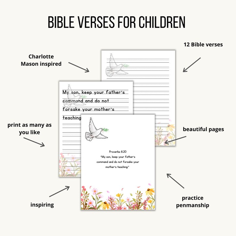Scripture Copywork Printable Proverbs Copy Work Bible Scripture ...