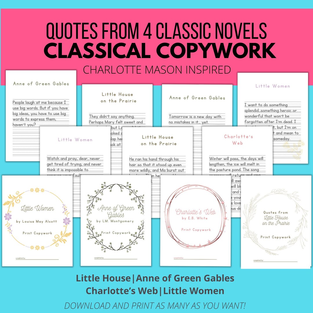 Copywork Bundle Printable Charlotte Mason Christian Homeschool ...