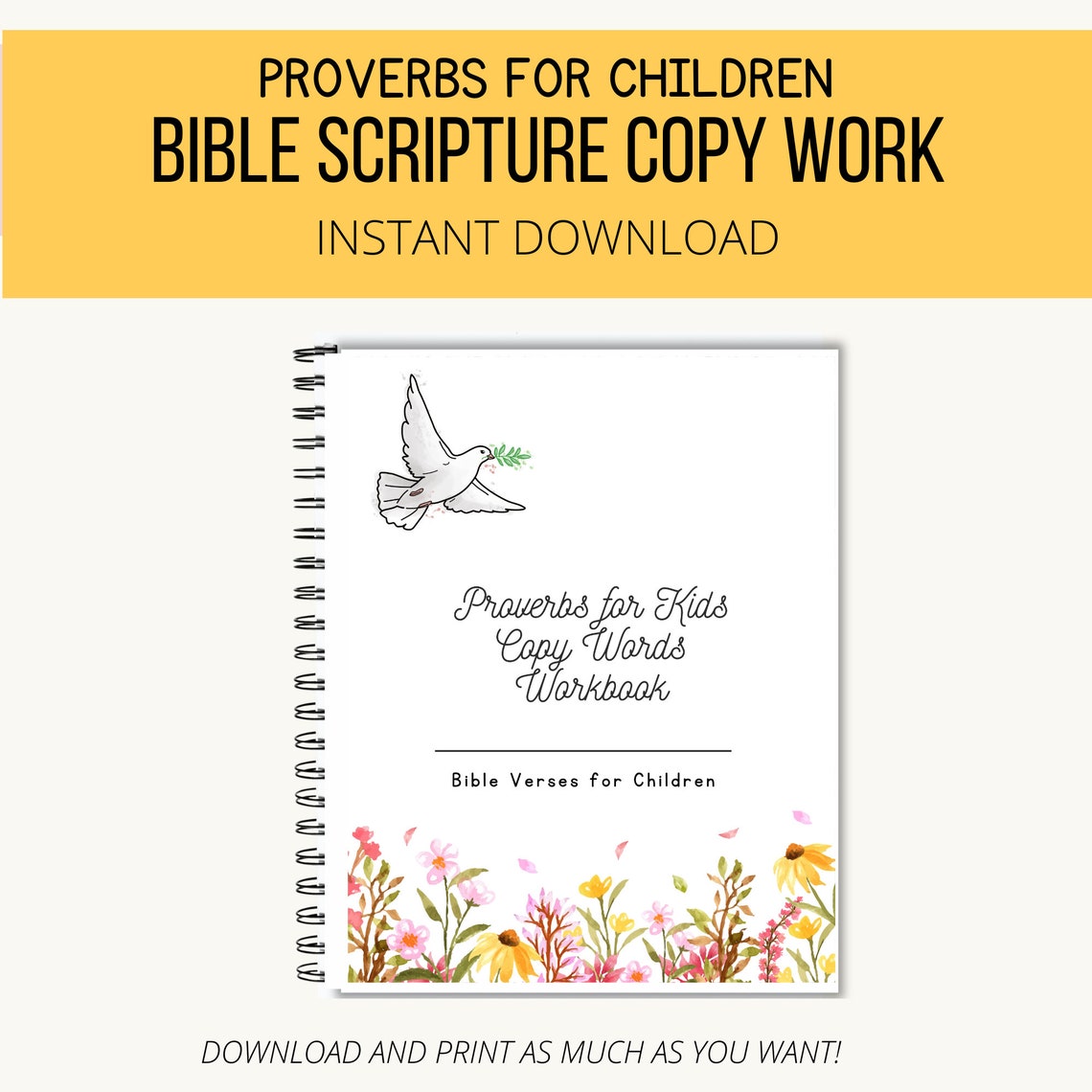 Scripture Copywork Printable Proverbs Copy Work Bible Scripture ...