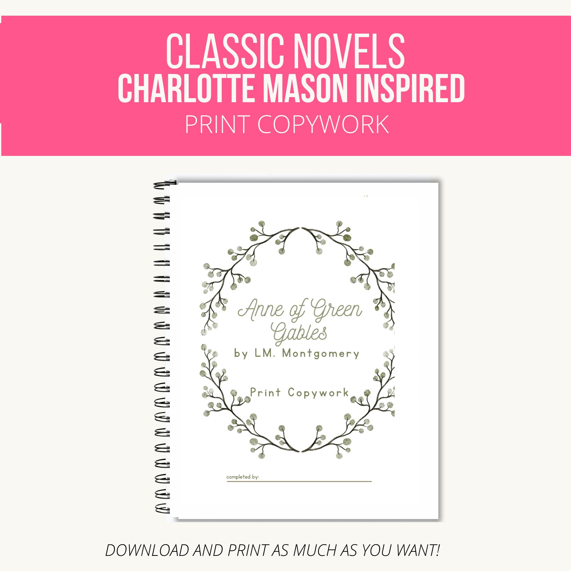 Copywork Bundle Printable Charlotte Mason Christian Homeschool ...