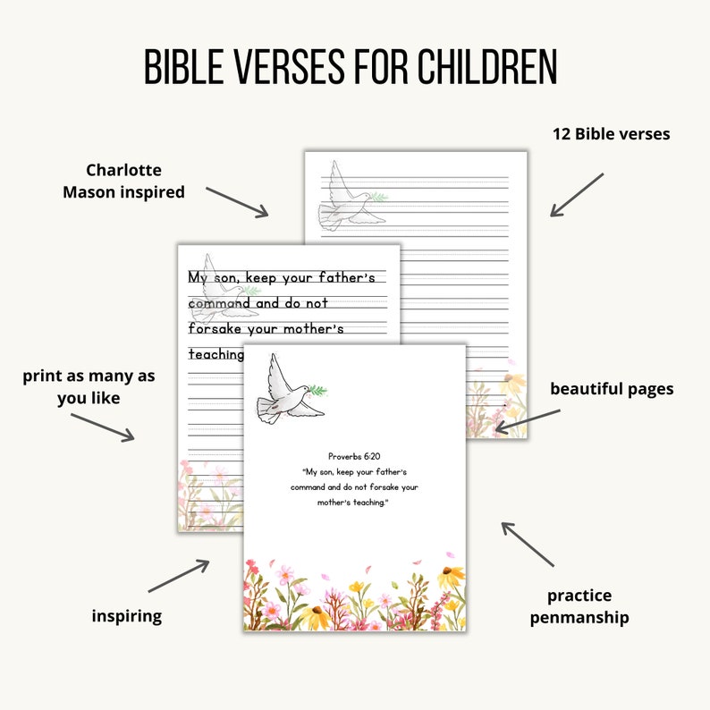 Scripture Copywork Printable Proverbs Copy Work Bible Scripture ...