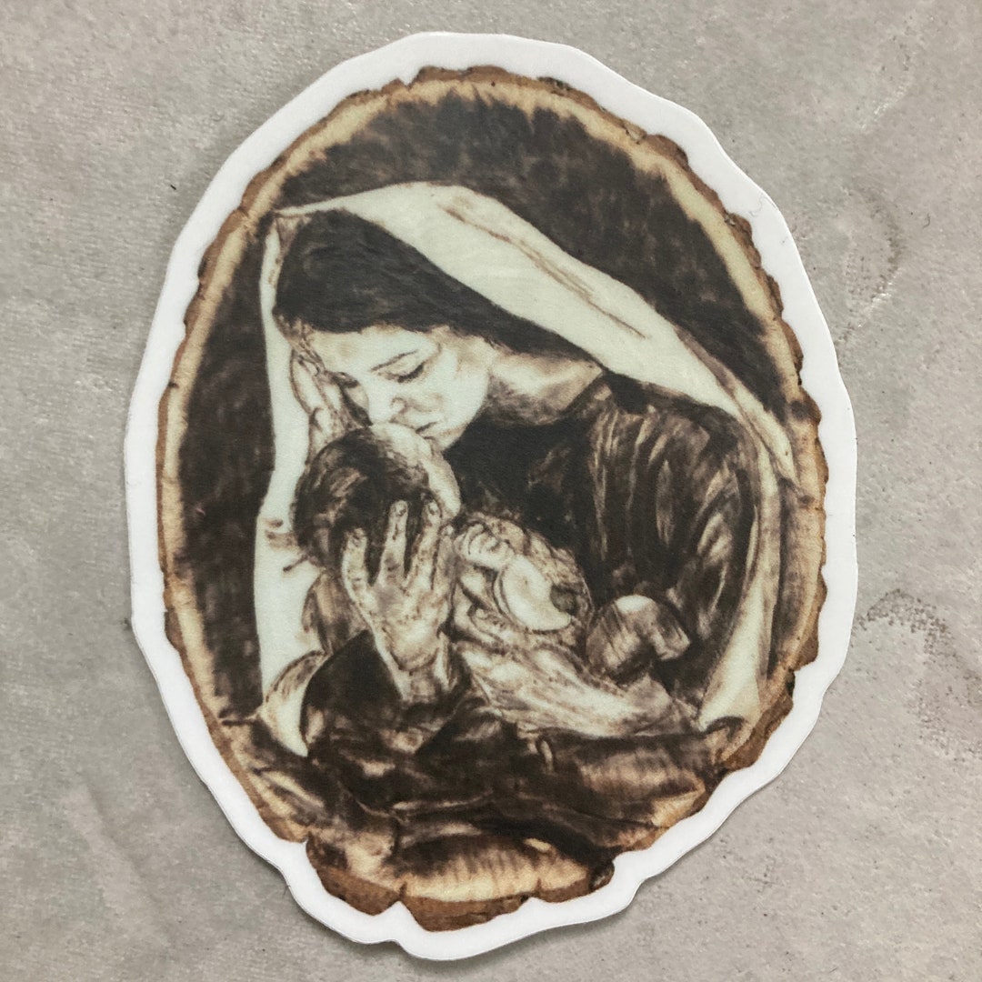 Blessed Mother and Baby Jesus Sticker | Catholic Stickers | Vinyl - Etsy
