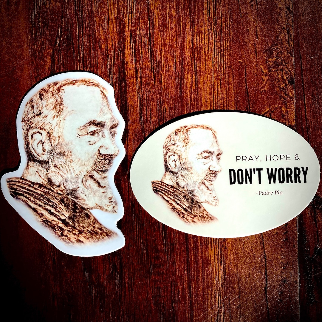 Padre Pio Stickers | Catholic Stickers | Vinyl - Etsy