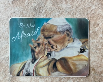 CLEAR Be Not Afraid Pope St. John Paul II Vinyl Sticker - Etsy