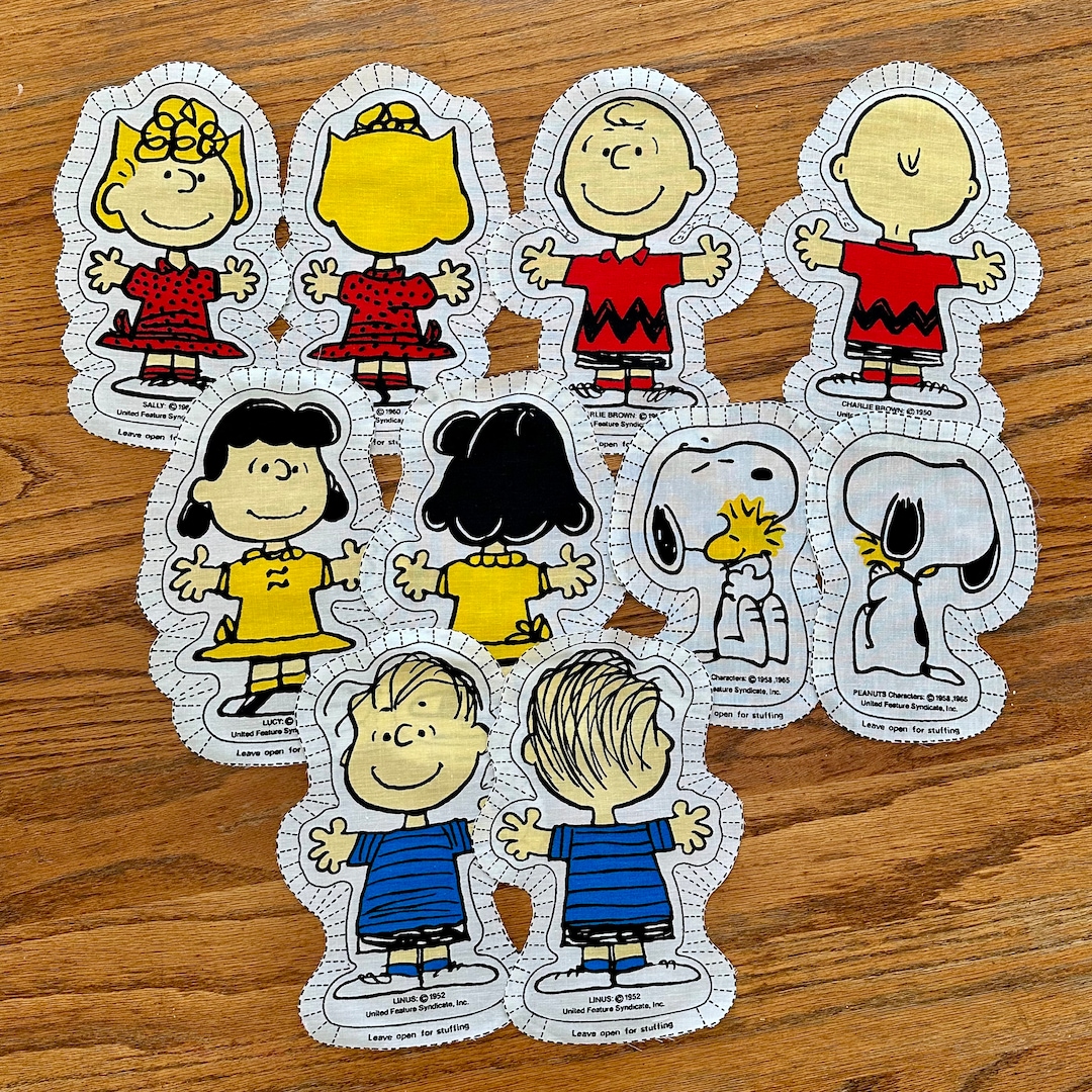 Vintage Peanuts Fabric Panel Cut & Sew Pillows Dolls Set of 5 - Etsy