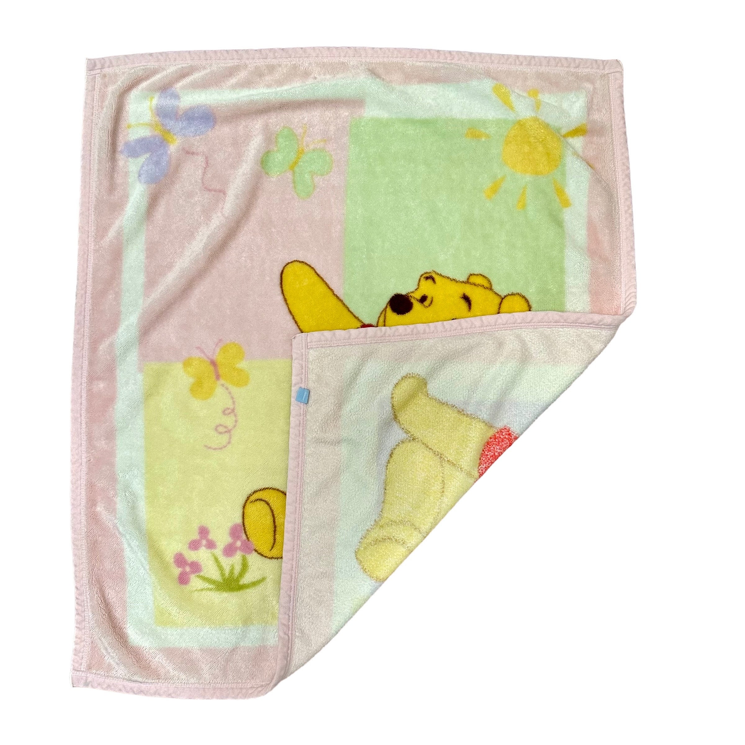 Disney Baby Winnie the Pooh Piglet Blush Blanket Pink Butterflies ...