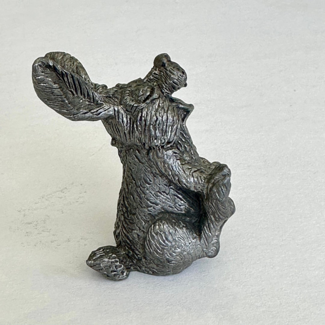 Vintage Pewter Laughing Bunny Rabbit Figurine Mini 2” Goofy Funny - Etsy